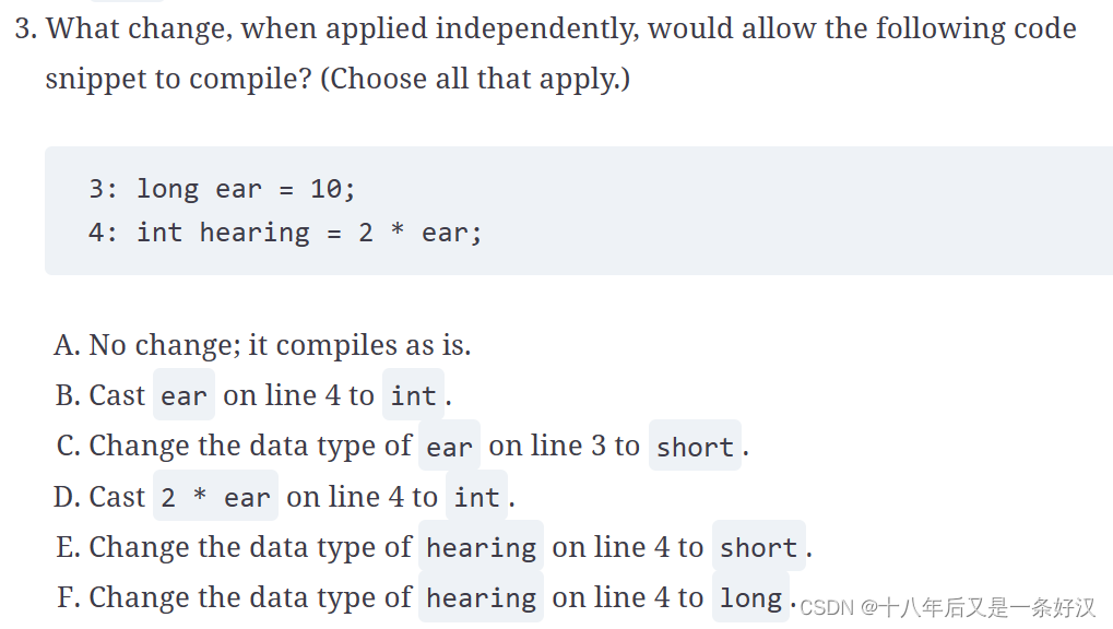 OCP Java17 SE Developers 复习题02-CSDN博客