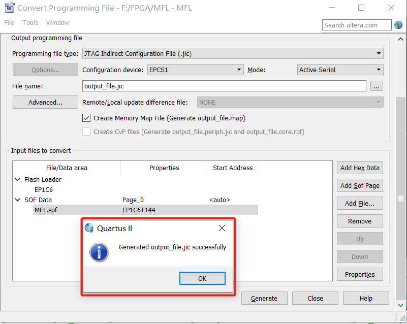 Quartus将sof文件生成.jic文件固化进flash_quartus生成jic-CSDN博客
