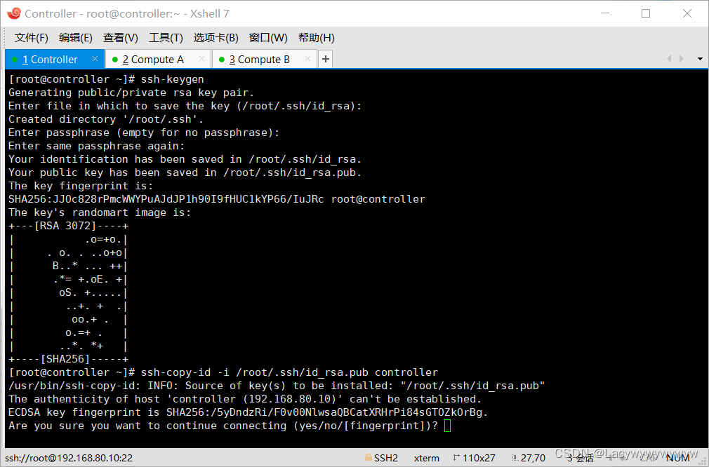 （二）VMware搭建开源OpenStack Ussuri版 —— 配置controller节点_虚拟机退出openstack进入controller-CSDN博客