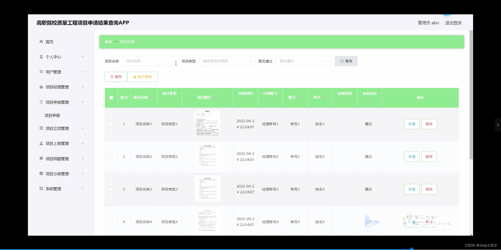 附源码 计算机毕业设计pythonuniapp高职院校质量工程项目申请结果查询appchg96程序源码lw远程部署 Csdn博客