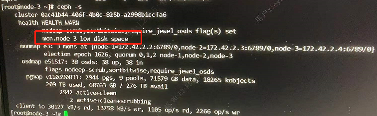 Ceph集群mon节点告警case---low diskspace_mon.b low disk space-CSDN博客