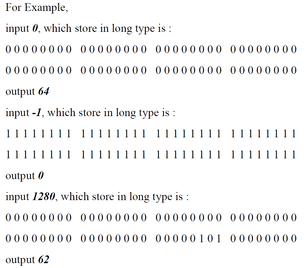 【Java】输入一个long类型的数，输出该数二进制表示中0的数量_java long类型的数转成二进制-CSDN博客