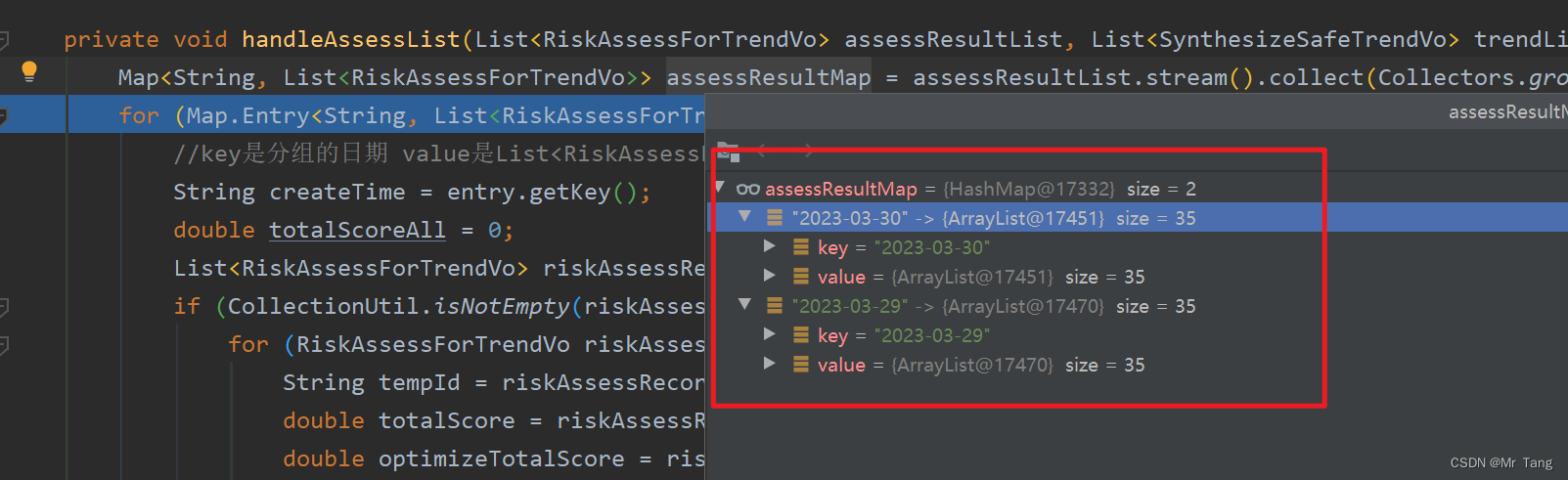 Java将list中某一属性相同的数据分组java8 根据list对象中相同年龄分组后获取姓名集合 Csdn博客