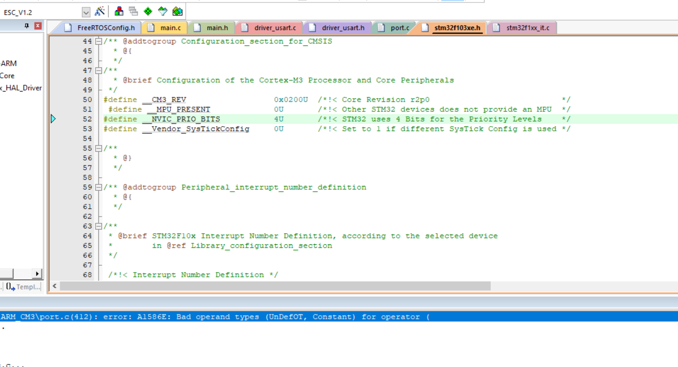 【无标题】FreeRTOS keil移植问题记录，A1586E_error: a1586e: bad operand types (undefot, constan-CSDN博客