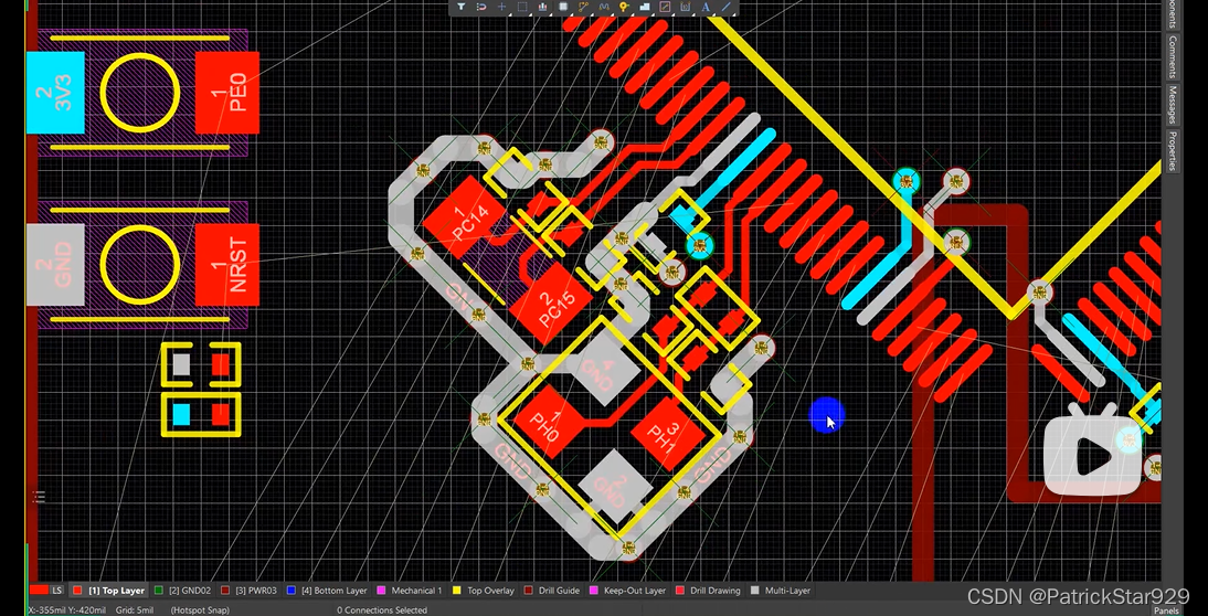 学习笔记：Altium Designer 23 STM32F407核心板四层PCB设计-第三篇_stm32f407的vcc在哪-CSDN博客