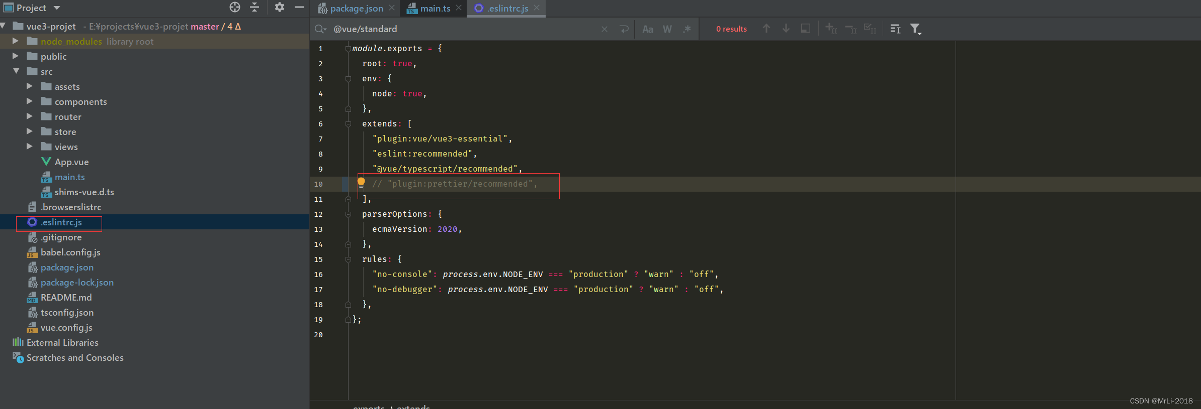 vue3 运行项目报错 error and 0 warnings potentially fixable with the `--fix` option._31+errors%2c+0 ...