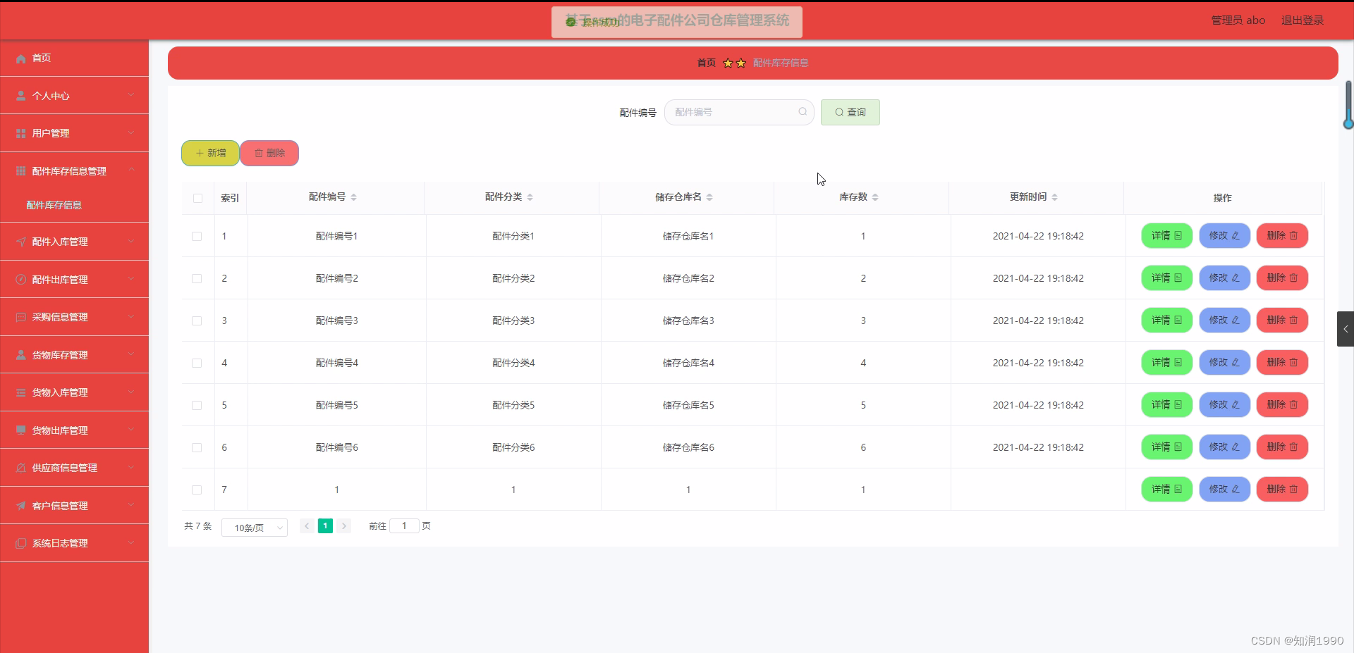 JAVA毕设项目电子配件公司仓库管理系统（Vue+Mybatis+Maven+Mysql+sprnig+SpringMVC）-CSDN博客