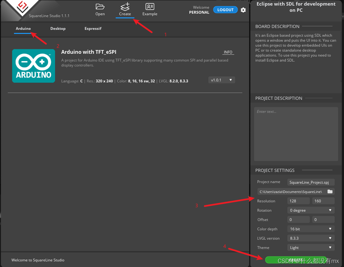 合宙ESP32-C3 arduino lvgl8.3 Squarelin_studio 开发体验 （一个温湿度监控屏幕）_esp32c3 lvgl-CSDN博客