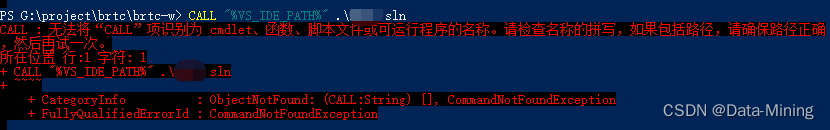 Call命令无法在powershell中使用无法将 Call”项识别为 Cmdlet、函数、脚本文件或可运行程序的名称。 Csdn博客