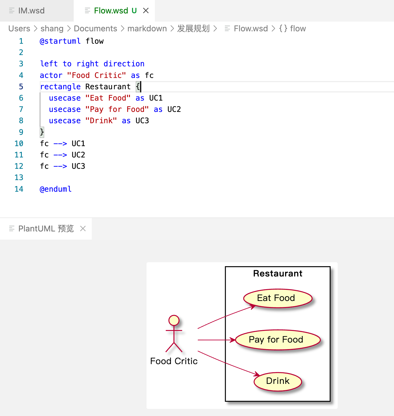 PlantUML在vscode中的使用-CSDN博客