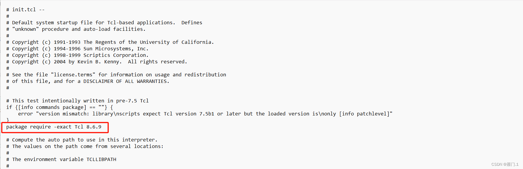 This probably means that Tcl wasn‘t installed properly._version ...