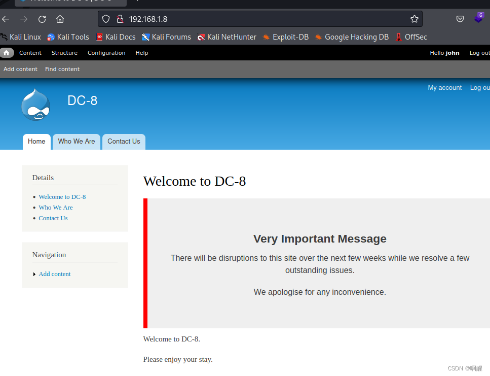 DC-8靶机渗透测试详细教程_dc8 通关教程-CSDN博客