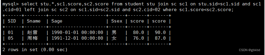 Mysql50题sql分组统计查询分数在90分以上的学生数 在80 90之间的学生数 Csdn博客 