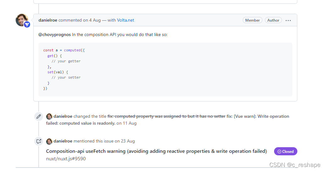 Vue3之fix Vue Warn Write Operation Failed Computed Value Is Readonlyvue3报错computed Value