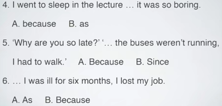 【状语从句练习题】复习：as / since / because_as since because because of 完形填空-CSDN博客