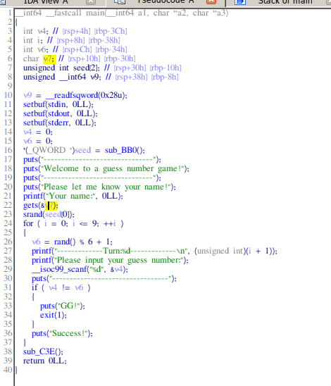 pwn刷题num3---覆盖随机数种子_pwn 猜数字-CSDN博客