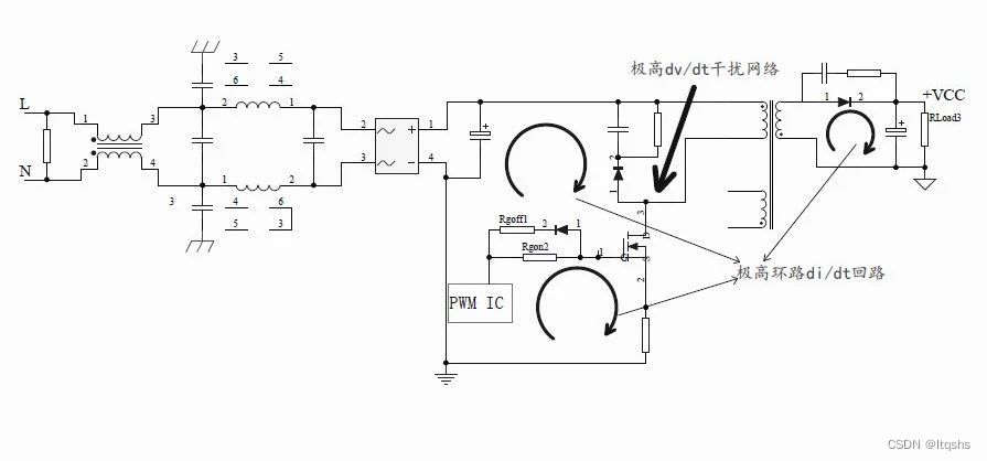 EMC-如何改善开关电源电路的EMI特性？-dv/dt和di/dt_反激式开关电源emc分析-CSDN博客