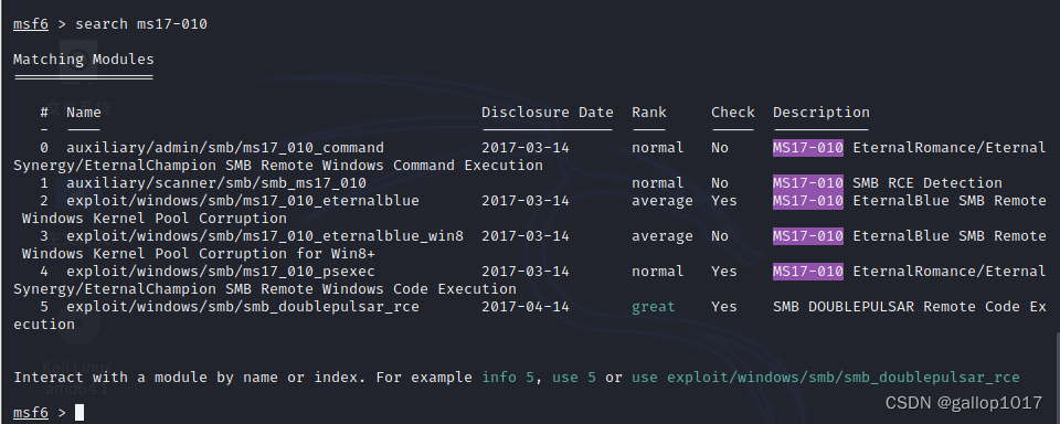 ms17-010（永恒之蓝）漏洞利用_永恒之蓝中改端口号-CSDN博客