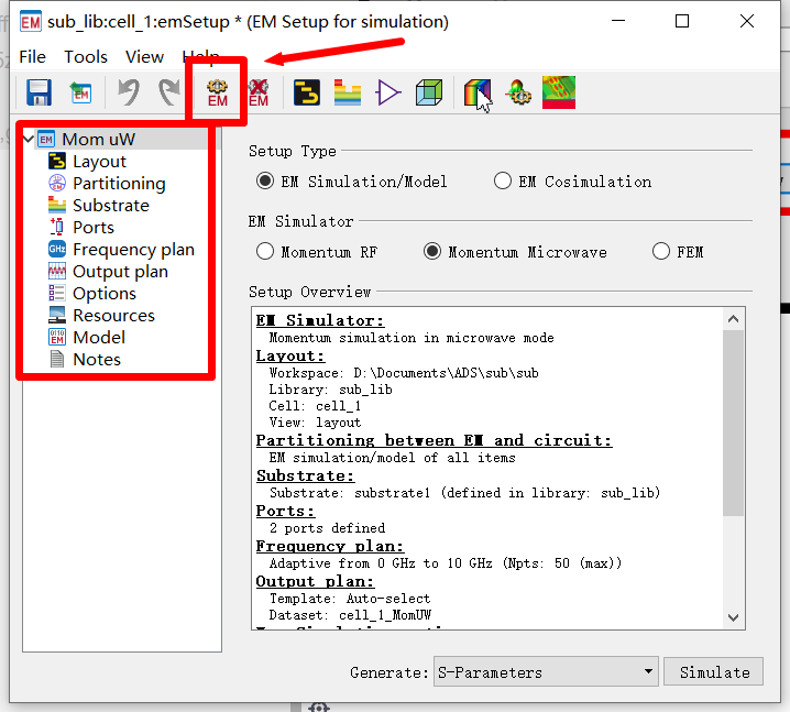 ADS（Advanced Design system）原理图结合板层结构仿真（MSub）及版图仿真（EM Simulation）_ads版图仿真-CSDN博客