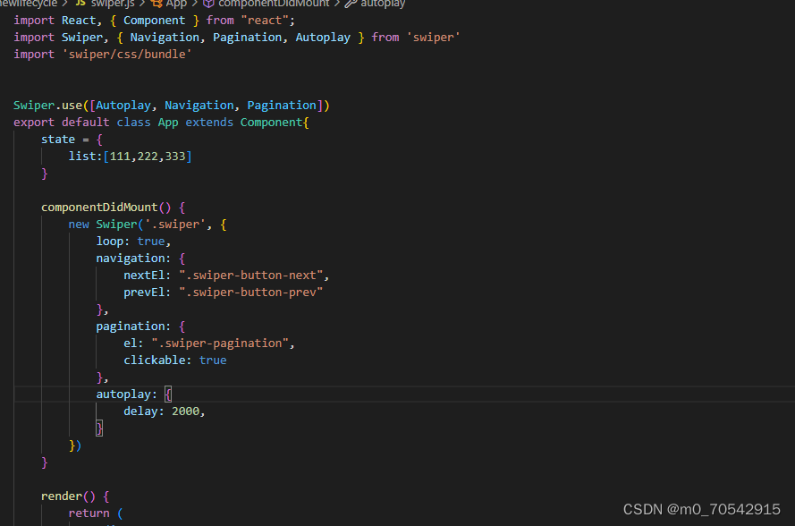 react中使用swiper不自动轮播以及分页器不显示等问题_swiper-pagination 不显示-CSDN博客