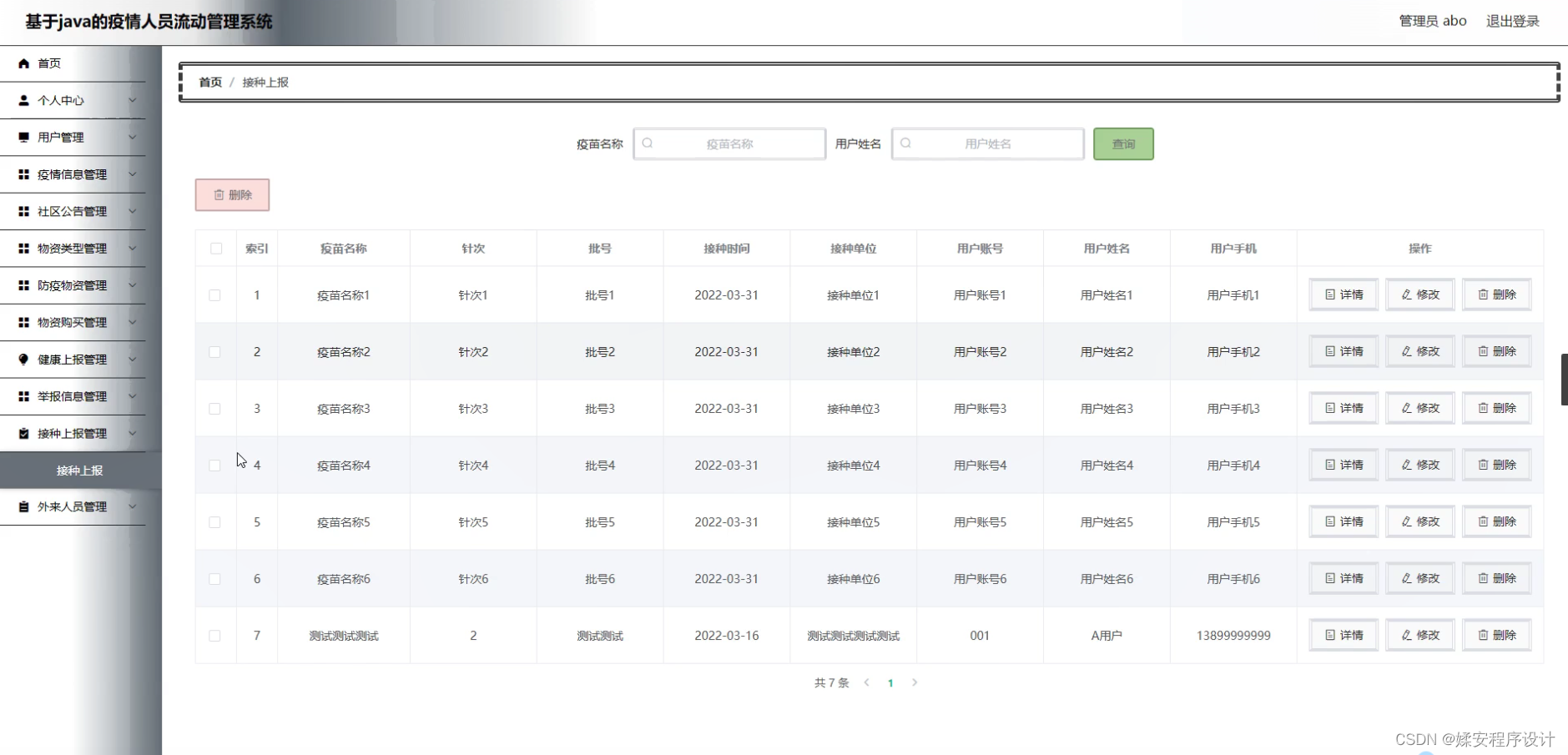Java基于java的疫情人员流动管理系统（开题源码） Csdn博客