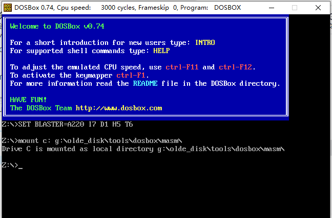 DOSBox安装及使用详解_dosbbox怎么改c盘-CSDN博客