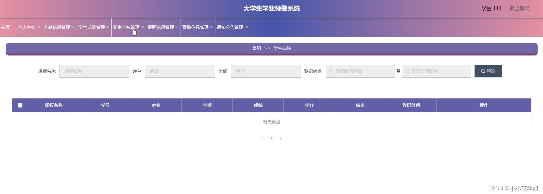 Springboot毕设项目大学生学业预警系统32k4ejava+VUE+Mybatis+Maven+Mysql+sprnig）_springboot 预警系统项目开发-CSDN博客