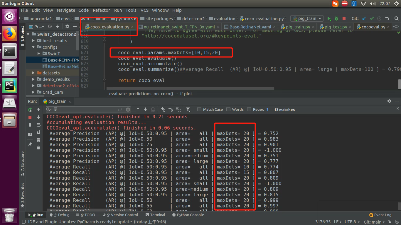 修改COCO评价指标 maxDets=[10,15,20]-CSDN博客