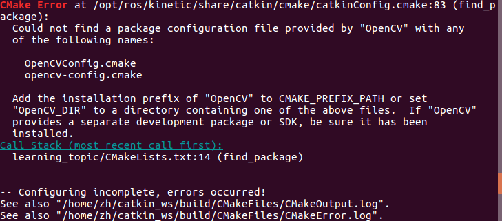 Could not find a package configuration file provided by “OpenCV“-CSDN博客