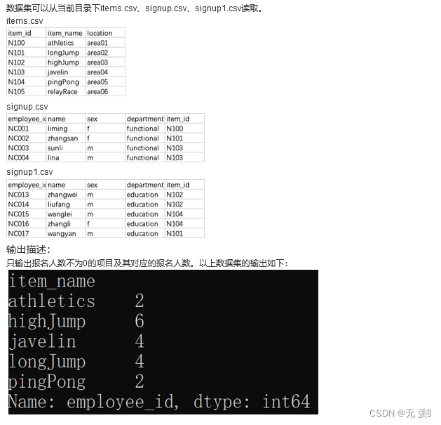 Python每日一练（数据分析篇）——第40天：合并itemscsv运动会 Csdn博客