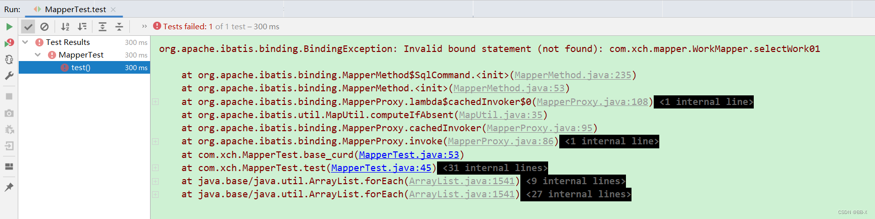 Mybatis映射方法绑定异常-ibatis.binding.BindingException: Invalid bound statement (not found)_mybatis中 ...