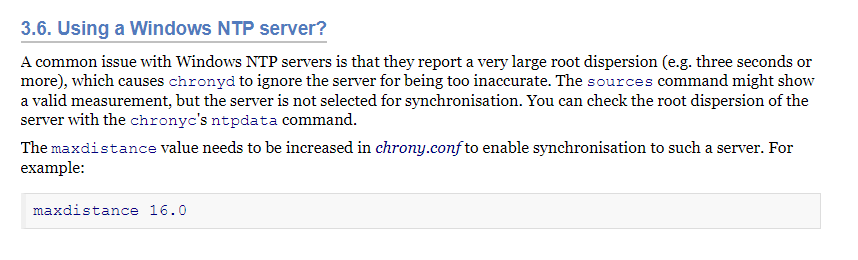 Windows与Linux的NTP时钟同步_chrony maxdistance-CSDN博客