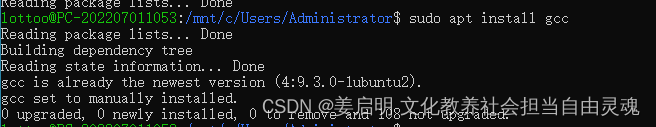 windows下的linux子系统wsl怎么安装gcc/g++_wsl no gcc-CSDN博客
