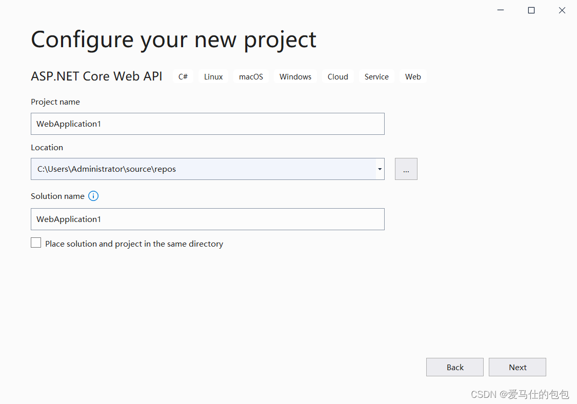 C Net Core Webapi简单创建及使用c Webapi Csdn博客