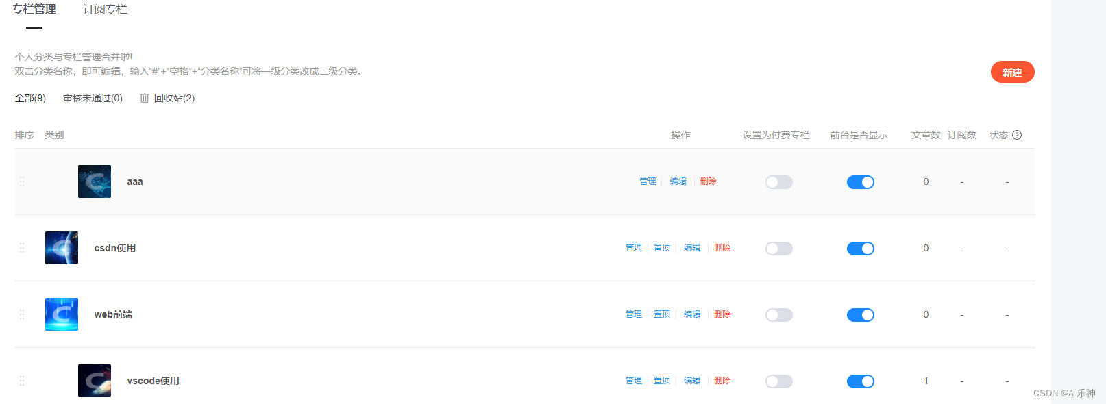 Csdn多级目录csdn二级分栏 Csdn博客