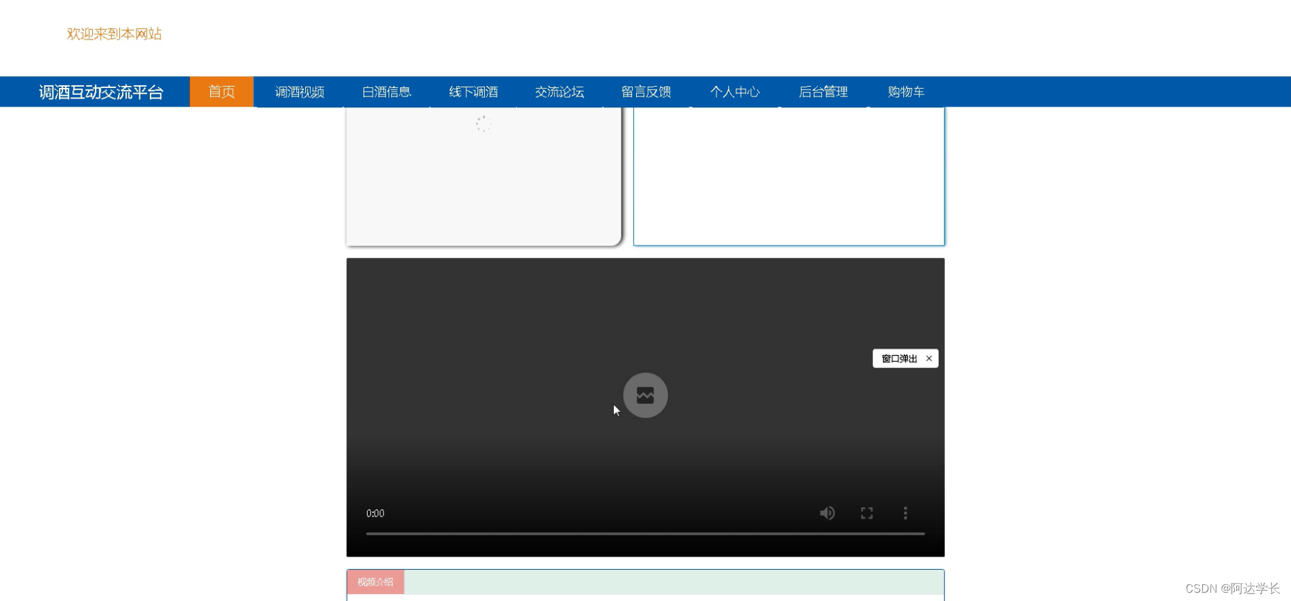 Java毕设项目调酒互动交流平台（javavuemybatismavenmysql）交流平台项目java Csdn博客