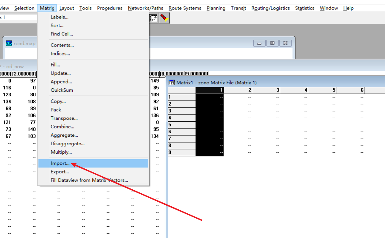 TransCad导入Excel中的OD矩阵和PA数据_有pa数据和基年od怎么用-CSDN博客