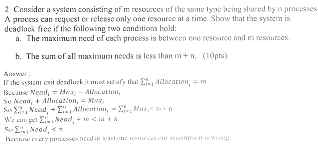 操作系统期末历年题2_consider a system consisting of 4 resources of the-CSDN博客