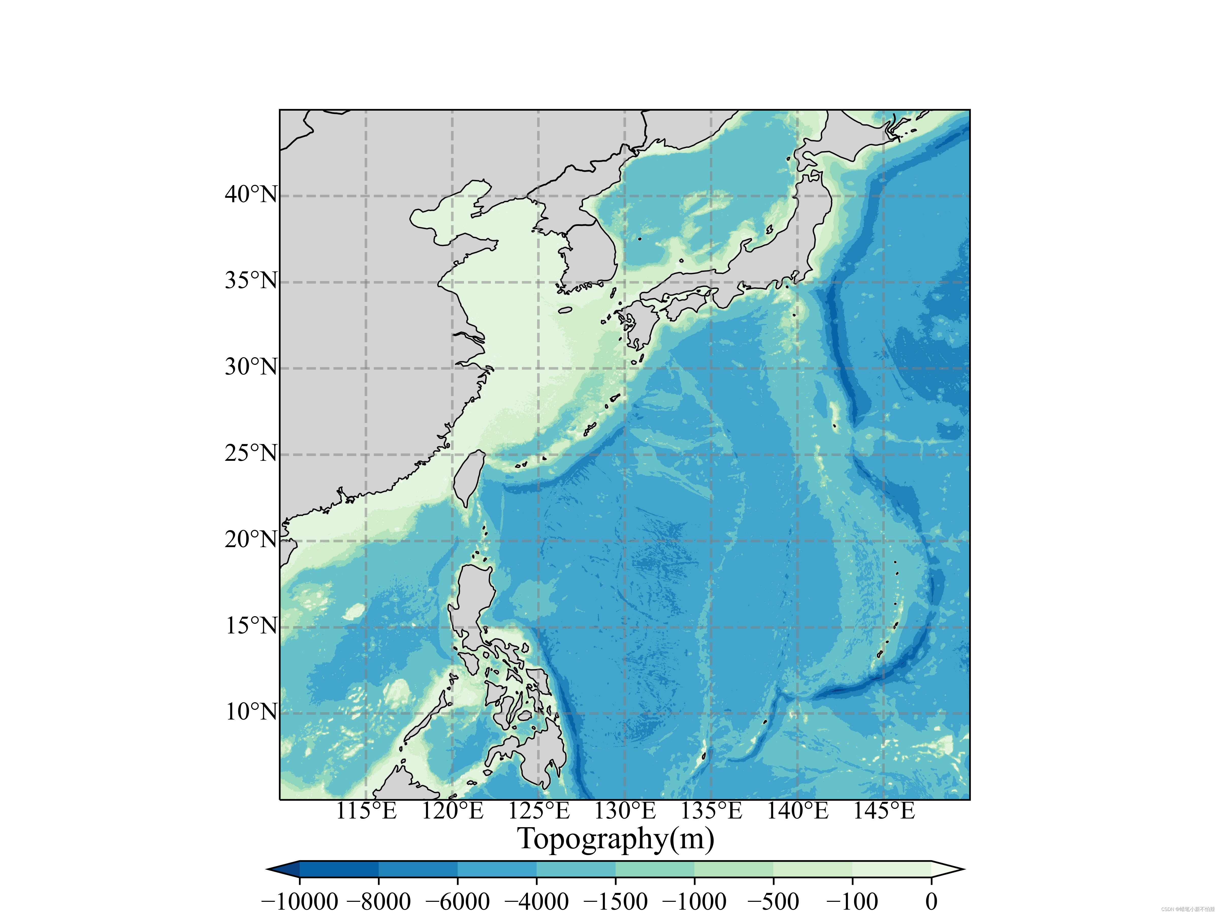 利用pythonxarraycartopymatplotlib 实现遥感地形图制图绘制 —— Xarray 学习文档01xarray绘制地图 Csdn博客