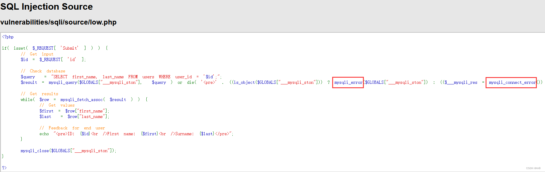 SQL 注入漏洞（七）报错注入_错误返回注入(单引号)-CSDN博客