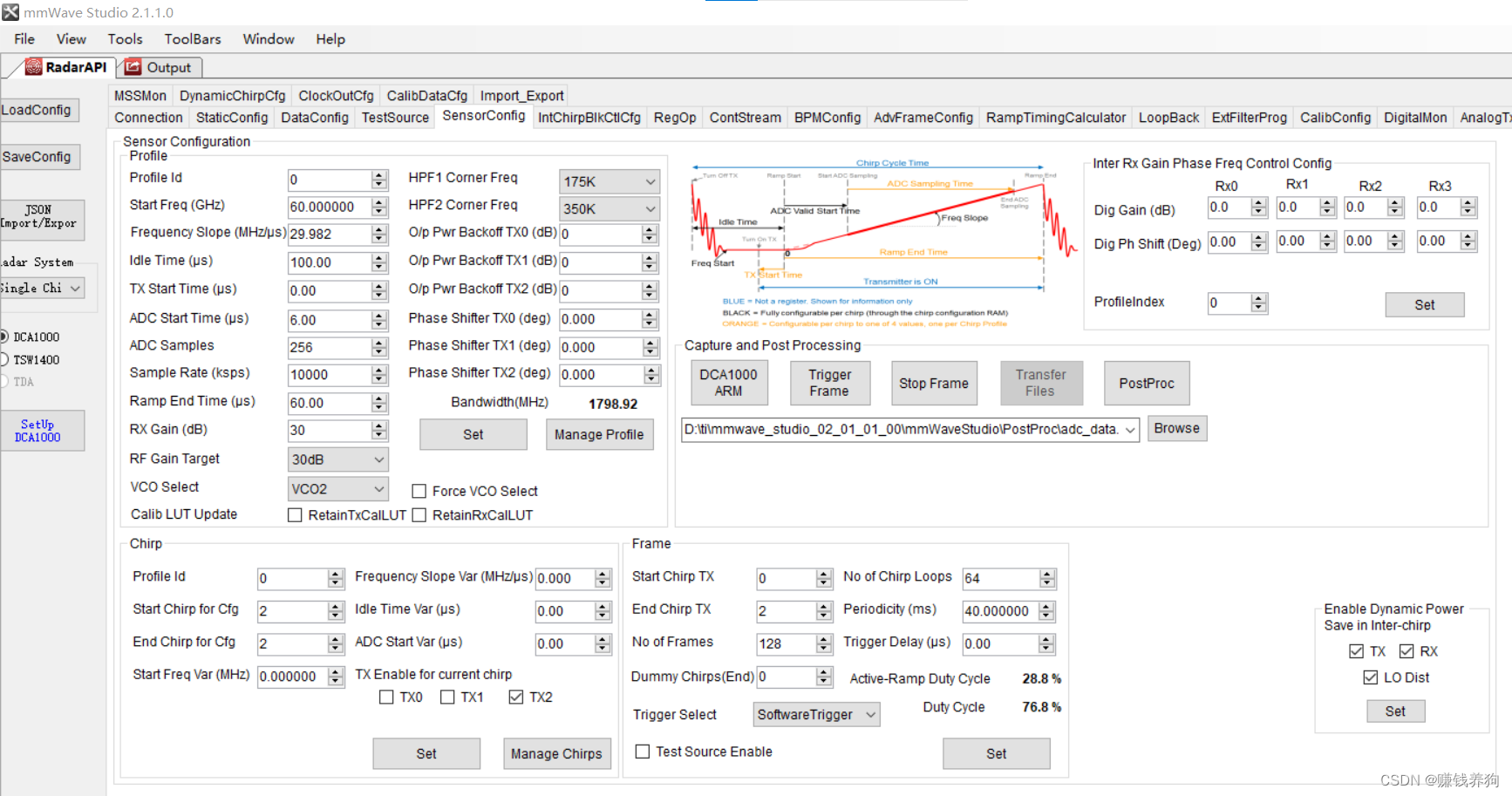 IWR6843ISK+DCA1000EVM+mmwave studio原始数据采集_iwr6843数据采集-CSDN博客