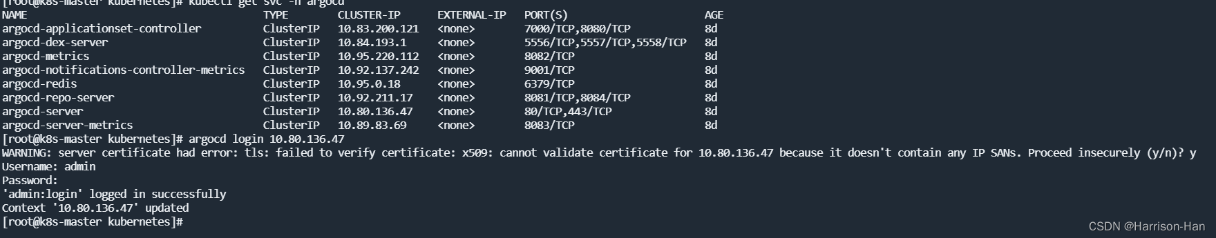 k8s部署Argo CD_argocd默认密码-CSDN博客