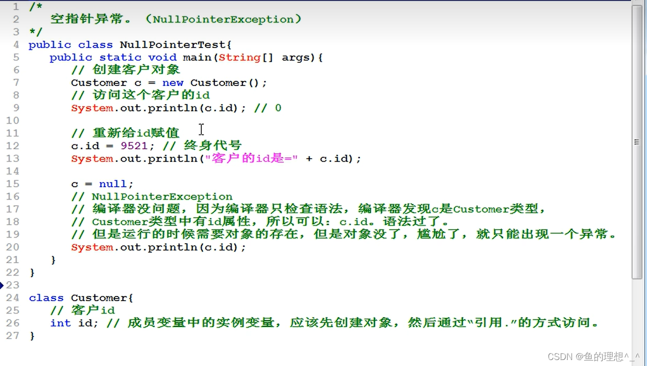 Java——空指针异常 Csdn博客 