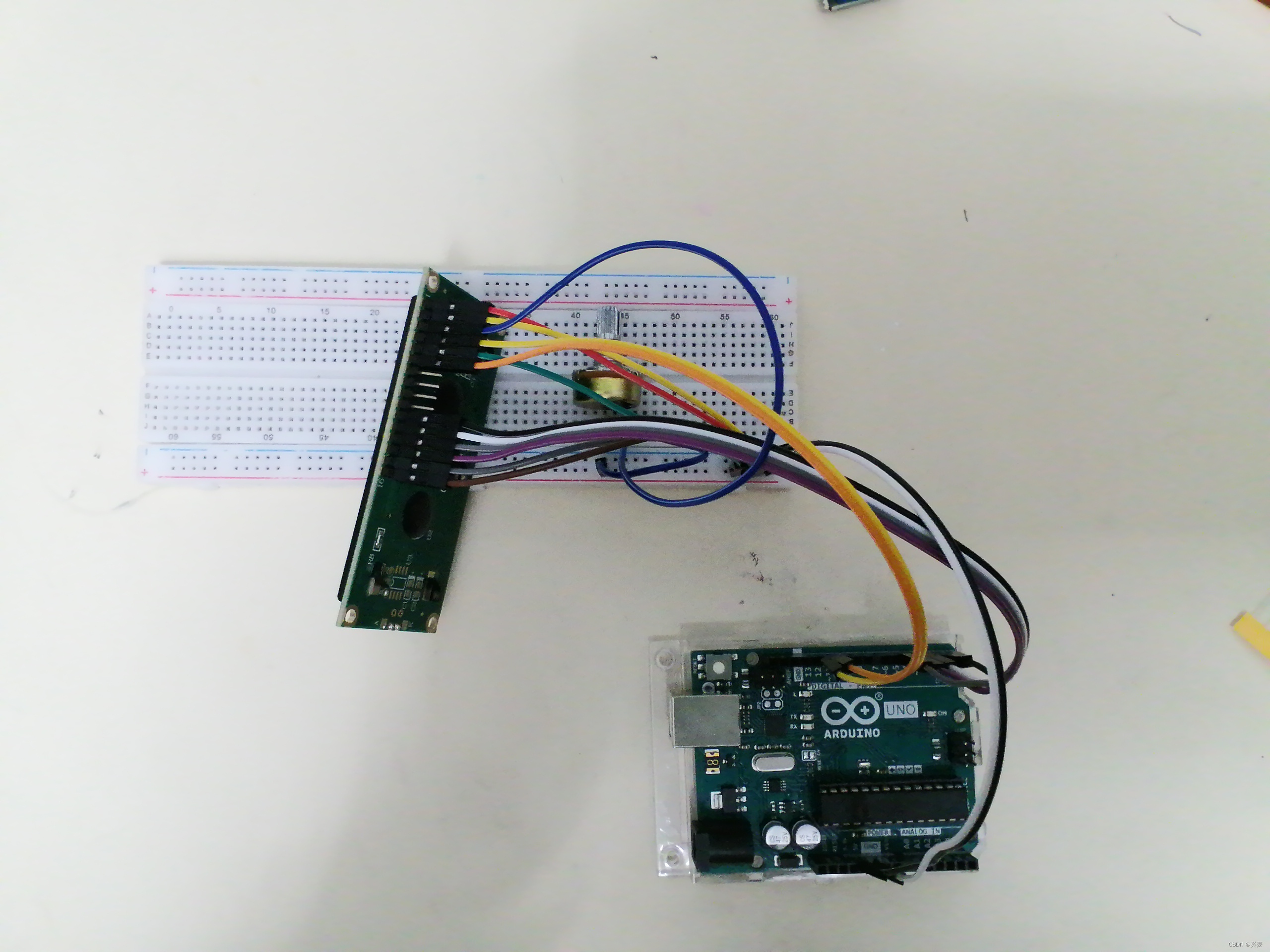 arduino UNO 连接 LCD1602_uno主板如何连接1602液晶焊接排针-CSDN博客