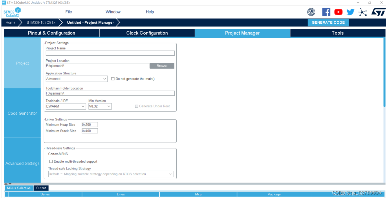 Stm32cubemx使用hal库点亮led流水灯stm32hal Cubemx Csdn博客
