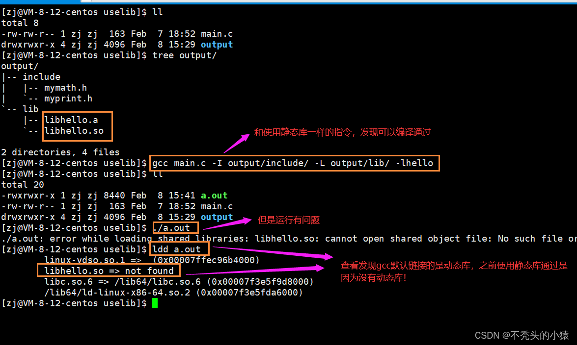 Linux 软硬链接,动静态库软链接和库文件 Csdn博客