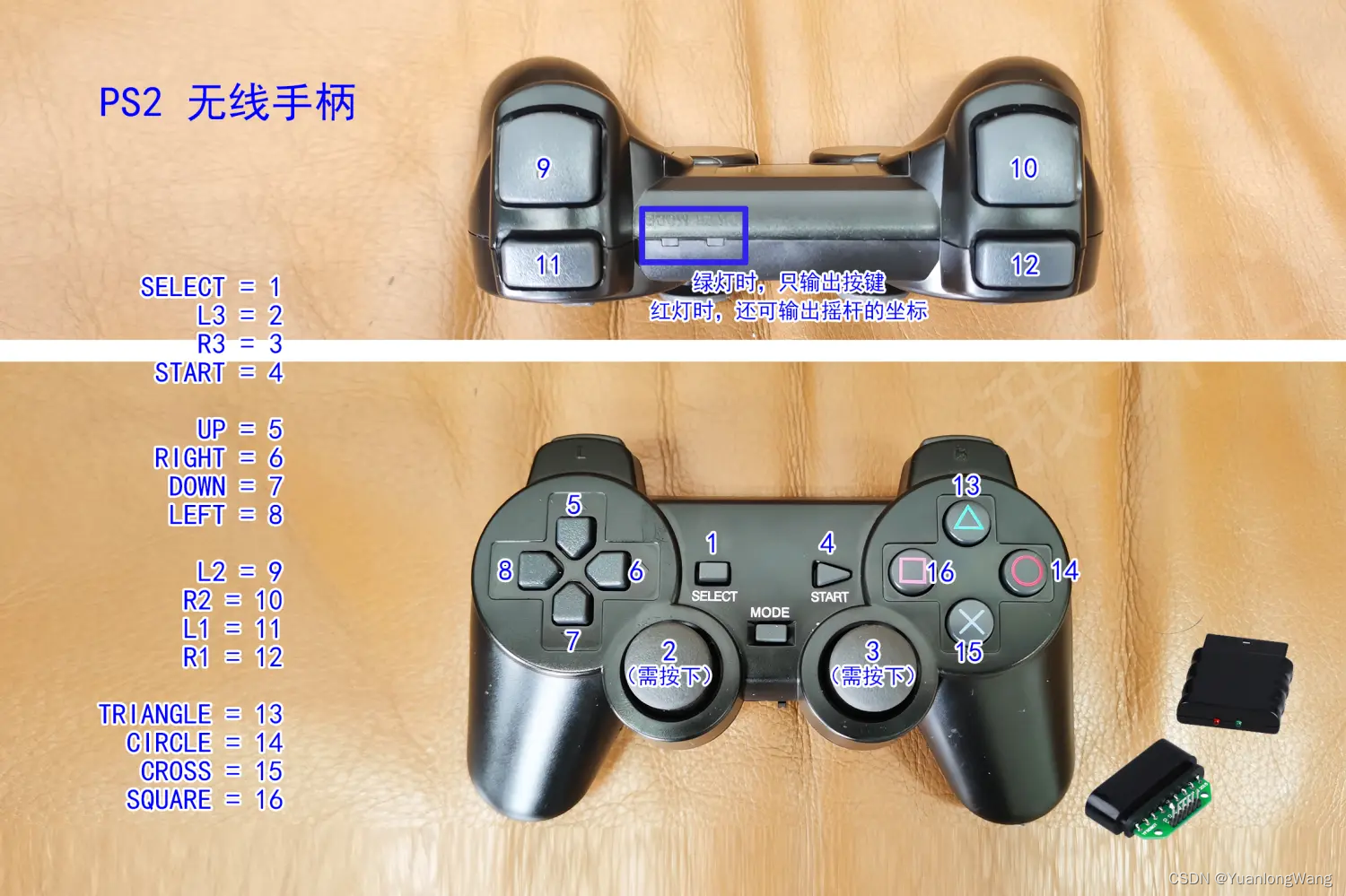 ESP32+PS2 无线手柄转接板+microPython_esp32使用ps2-CSDN博客