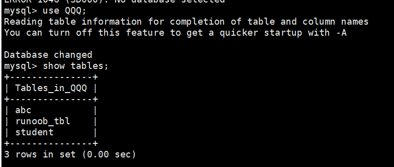 mysql常用命令_error 4028 (hy000): a table must have at least one-CSDN博客