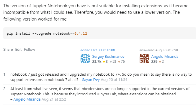 【jupyter Notebook】中插件 Nbextensions 安装失败分析与解决方法jupyterwangnn Gitcode 开源社区